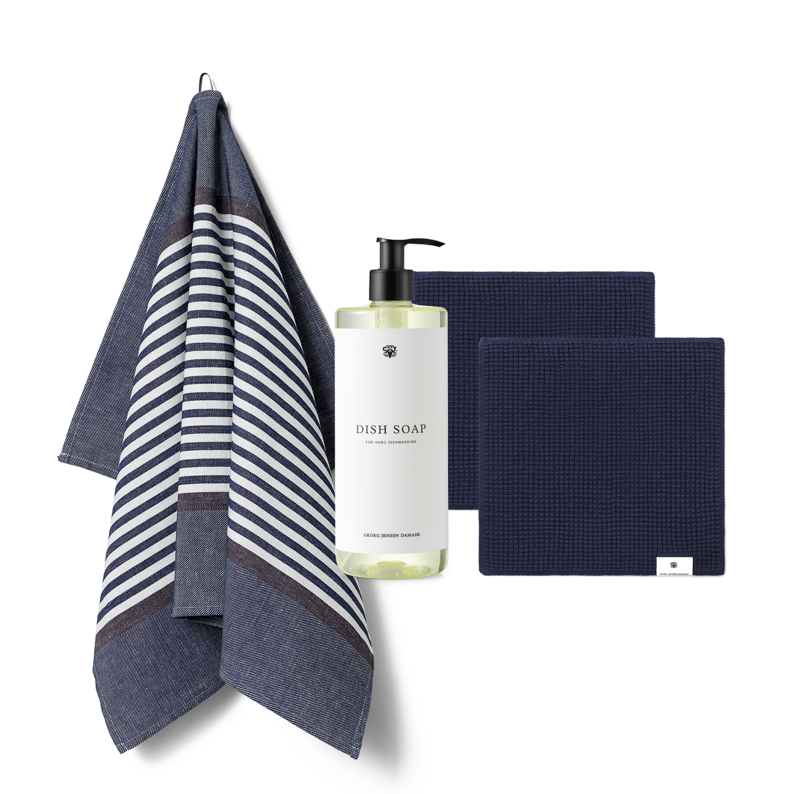 Küchen-Set mit Abild Geschirrtuch, 3PLY Spüllappen & Dish Soap